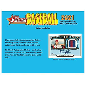 Topps 2021 Heritage Baseball Blaster Box 8 Packs Per Box