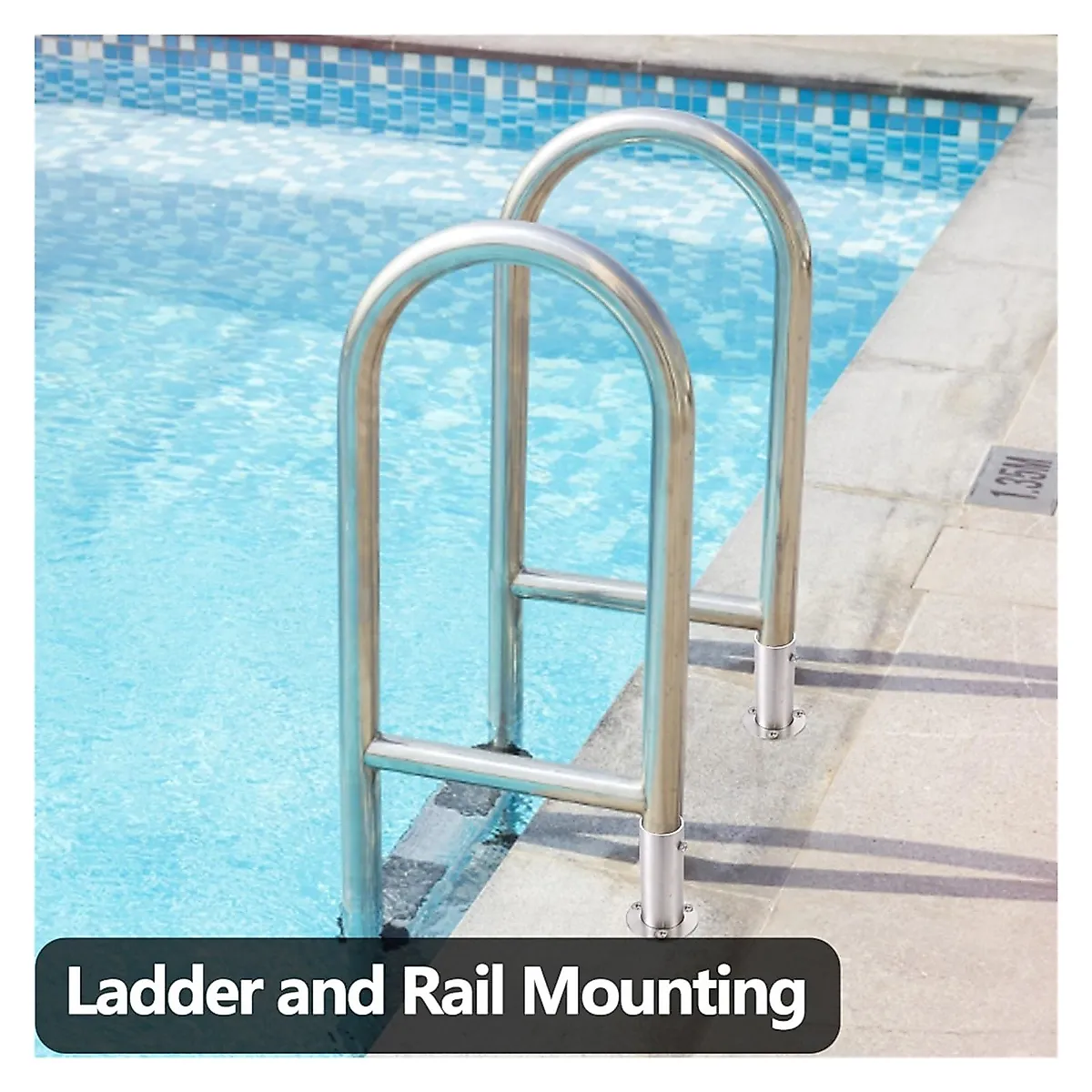 MIUNNG 3pcs Stainless Steel Deck Flanges for Above Ground Pool Ladders and Handrails Closet