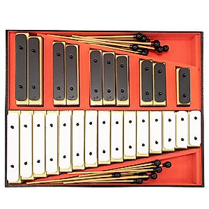 Basic Beat BBA25-25-Note Resonator Bells Set with Protective Case, Ideal for Beginners and Music Teachers, Rich Octave Range Sound