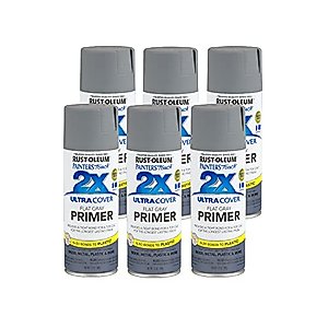 Rust-Oleum 249088-6 PK Painter's Touch 2X Ultra Cover, 6 Pack, Flat Gray Primer