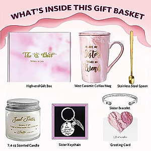 ICRGB Sister Birthday Gift ideas, Gifts Basket for Sister, Unique Birthday Gift Box for Sister, Customized Sister Friendship Gifts, Gift Set for Women, Thank You Gift for Sister