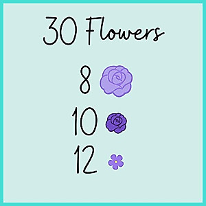 30 Violet Icing Flowers | Small Purple Flowers | Edible Roses| Lavender | Edible Flowers | Icing Flowers | Icing Roses | 4 oz. 8oz. 16 oz. 24 oz. | Bulk Sprinkles | Simply Sucré