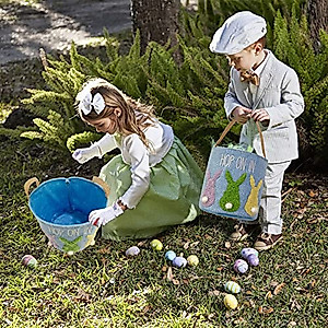 Tiezhimi Bow Bucket Easter Storage Non-Woven Basket Decoration Rabbit Portable Basket Home Textile Storage Zipped Storage Bags