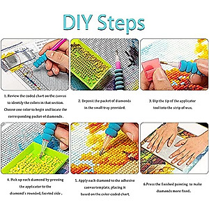 12 Pack Diamond Painting Kits, 5D Diamond Art Kits for Adults Full Drill Diamond Paintings Kit Crafts for Adults Beginners, DIY Beach Diamond Painting Packs Gem Art Home Wall Decor 11.8x15.7in