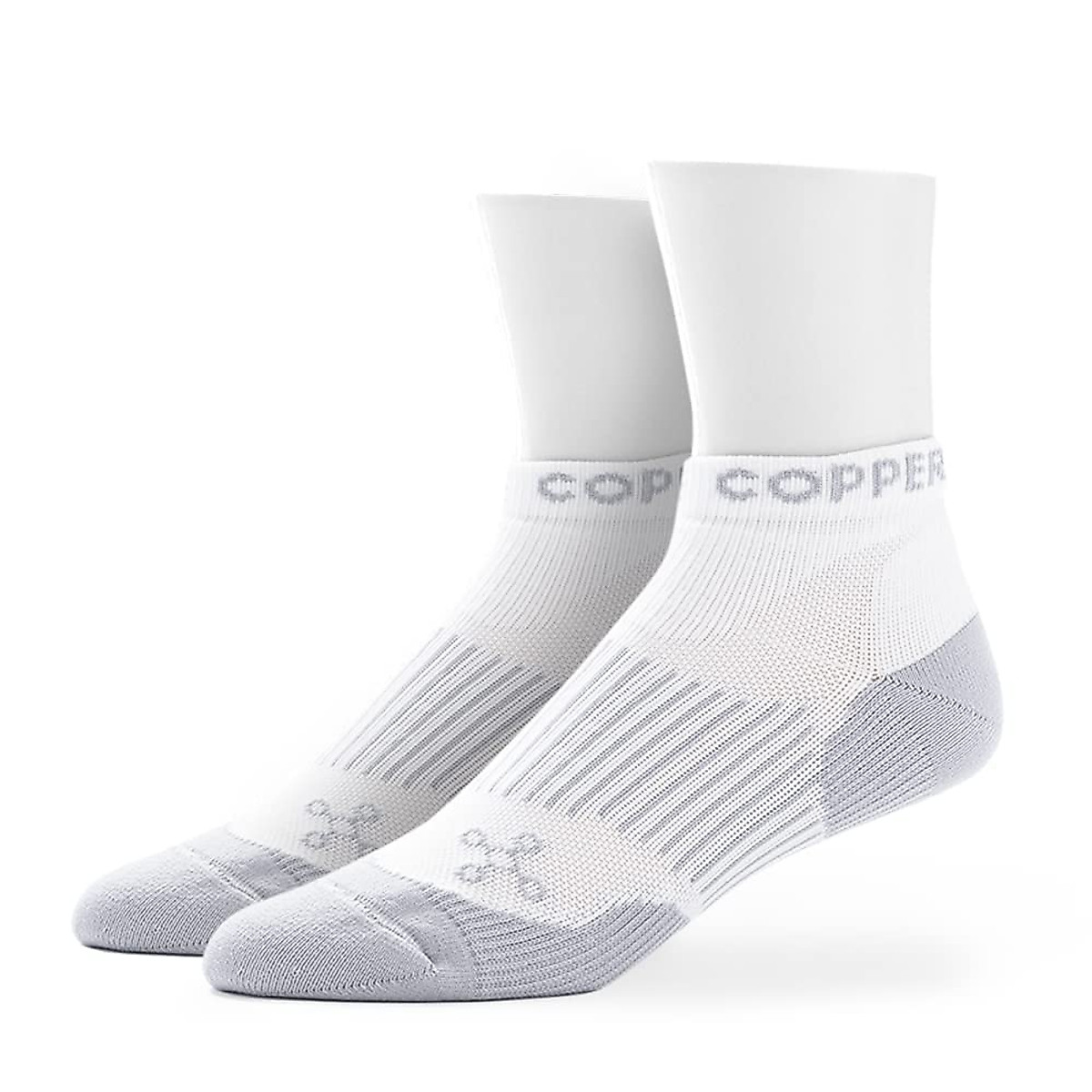 Tommie Copper - Men's Performance Compression Ankle Socks - White - 9-11.5
