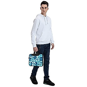Hawaii Flower Printed Laptop Bag,Portable Crossbody Laptop Case Bag Briefcase Messenger Bag With Handle 13 Inch