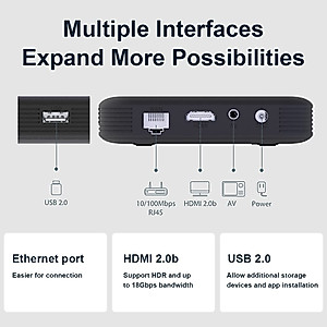 ZTE Android TV Box ，Smart TV Box ZXV10 Support Wi-Fi 5 Bluetooth 5.0 ， Support 3D 4K HDR Videos Media Player,Dolby Vision,Supports YouTube/Google Assistant/Google Play Store