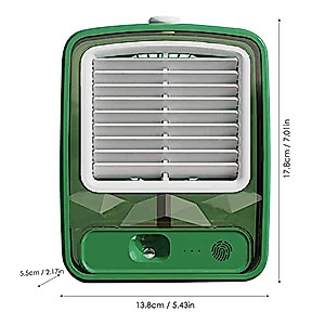 Evaporative Air Cooler, USB Rechargeable Air Conditioner Fan, 3-in-1 Small Personal Air Cooler with Humidifier, 3 Speeds Desktop Cooling Fan with Water Tank, Desk Fan For Room Car Camping