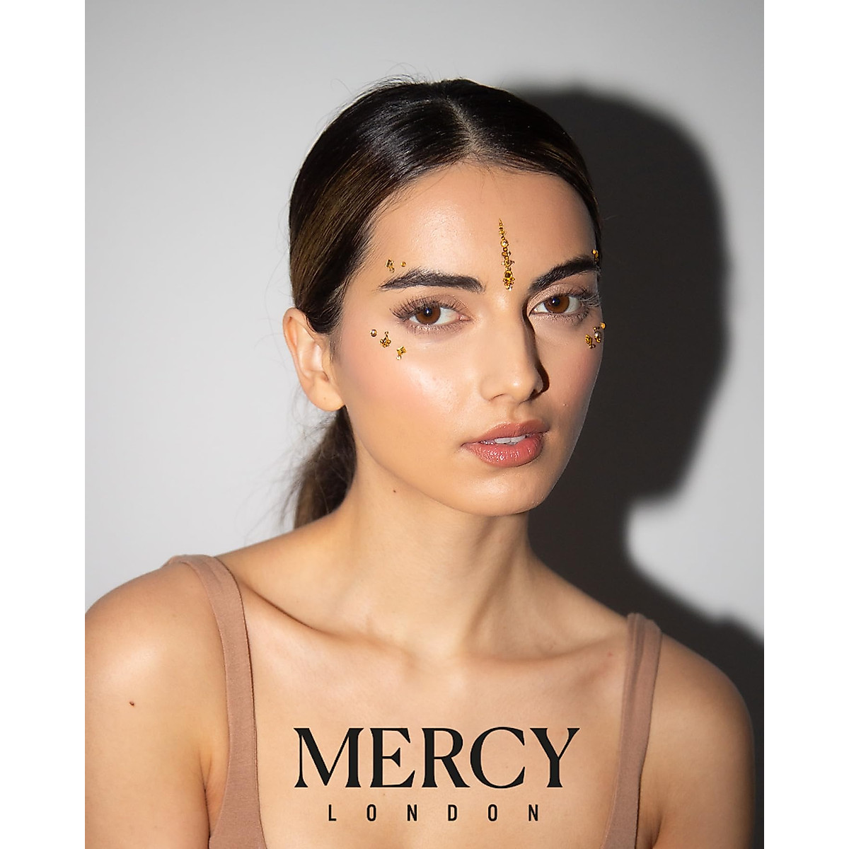 Gigi Gold Bindi ✮ Crystal Indian Bindi Face Jewels Gold Multi Packet