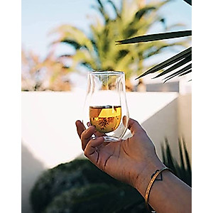 Snute Nosing Whiskey Glasses - Double-wall Insulated Crystal Whiskey Glass - Gift for Whiskey Lovers - Set of 2