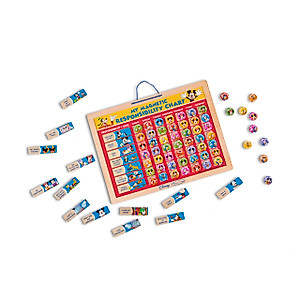 Melissa & Doug Disney Mickey Mouse Clubhouse My Magnetic Responsibility Chart - Routine, Reward Board/ Chart For Toddlers and Kids Ages 3+, Small