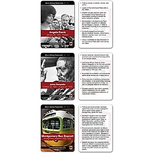 Urban Intellectuals Black History Flashcards - Volume 3 Black Heroes STEM and The Arts Version Trivia Playing Cards Educational Activity for Adults Classroom