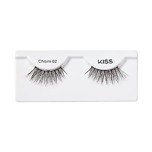 KISS Magnetic False Eyelashes, Charm', 12 mm, Includes 1 Pair Of Magnetic Lashes, Contact Lens Friendly, Easy to Apply, Reusable Strip Lashes