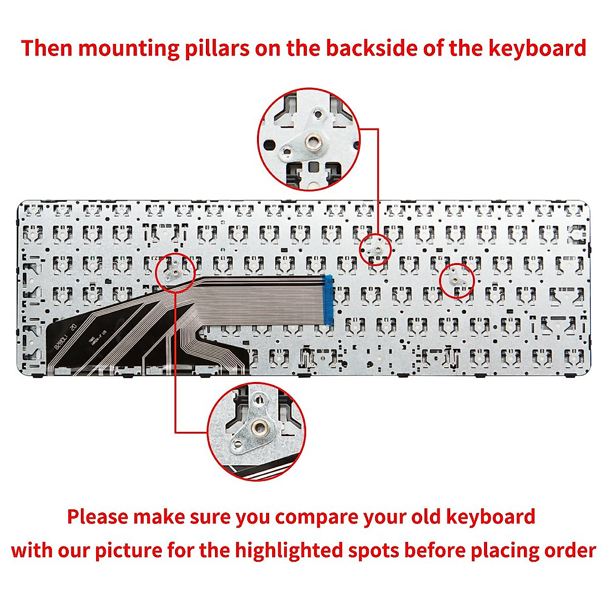 GODSHARK Replacement Keyboard for HP Probook 450 G3 / 450 G4 / 455 G3 / 455 G4 / 470 G3 / 470 G4 Black US Layout
