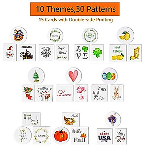 Tiered Tray Seasonal Decorations Set - Farmhouse Summer Lemon Kitchen Decor, 4th of July, Valentine's Day, Spring, Fall, Christmas, Halloween Centerpiece Table Home