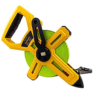 Komelon 6611IM Feet/Inches and Metric Fiber Tape Reel with Double Nylon Coated Fiberglass Blade, 100-Feet-30M by 1/2-Inch