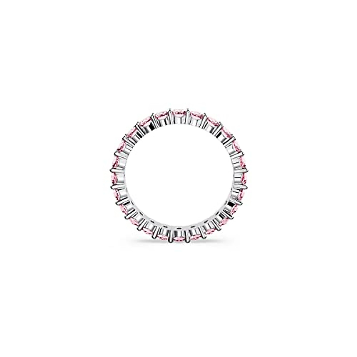 SWAROVSKI Matrix Vittore Ring, Pink Stones on a Rhodium Finished Band, Size 8, Part of the Matrix Vittore Collection