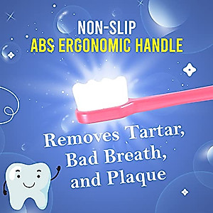 Med Care Extra Soft Bristle Toothbrush for Adults with Sensitive Gums, 4 Pack, Non-Slip ABS Ergonomic Handle with 20000 Bristle Protects Teeth and Gums and Removes Tartar, Bad Breath, and Plaque