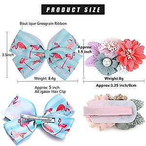Fsmiling Hair Bows for Girls Alligator Clips Flower Girls Bows Grosgrain Ribbon Bows Hair Accessories for Girls