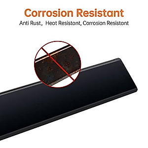 Dictirdy 15.3 Inch 7635 Flavorizer Bars for Weber Spirit 200 Series Gas Grills Heat Plates for Weber Spirit E210/S210 E220/S220 with Front Controls Panel Porcelain-Enameled