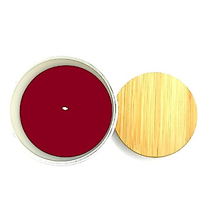 Aydens Candles Sweet Orange Scented Single Wick Candle #225 (Small 7 Oz Black Jar w/Logo, Burgundy)