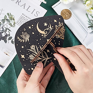 CREATCABIN Crystal Shelf Display Mushroom Wooden Wall Crystal Shelf Rustic Floating Shelves Dowsing Pendulum Holder Stand Witchy Stuff Storage Display for Hanging Rock Gemstone Spiritual 6.96x5.91Inch