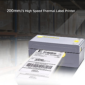 OFFNOVA Thermal Label Printer, 200mm/s High Speed 4” x 6” Shipping Label Printer for Packages, Compatible with Amazon, Ebay, Etsy, Shopify and FedEx, Support Multiple Systems