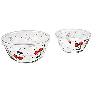 Kate Spade Vintage Cherry Dot 2-Piece Round Storage Set, 3.95 LB, Multi