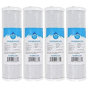 4-Pack Replacement for Compatible with Proline Proline Plus Activated Carbon Block Filter - Universal 10 inch Filter Compatible with Proline Plus Five Stage RO System - Denali Pure Brand