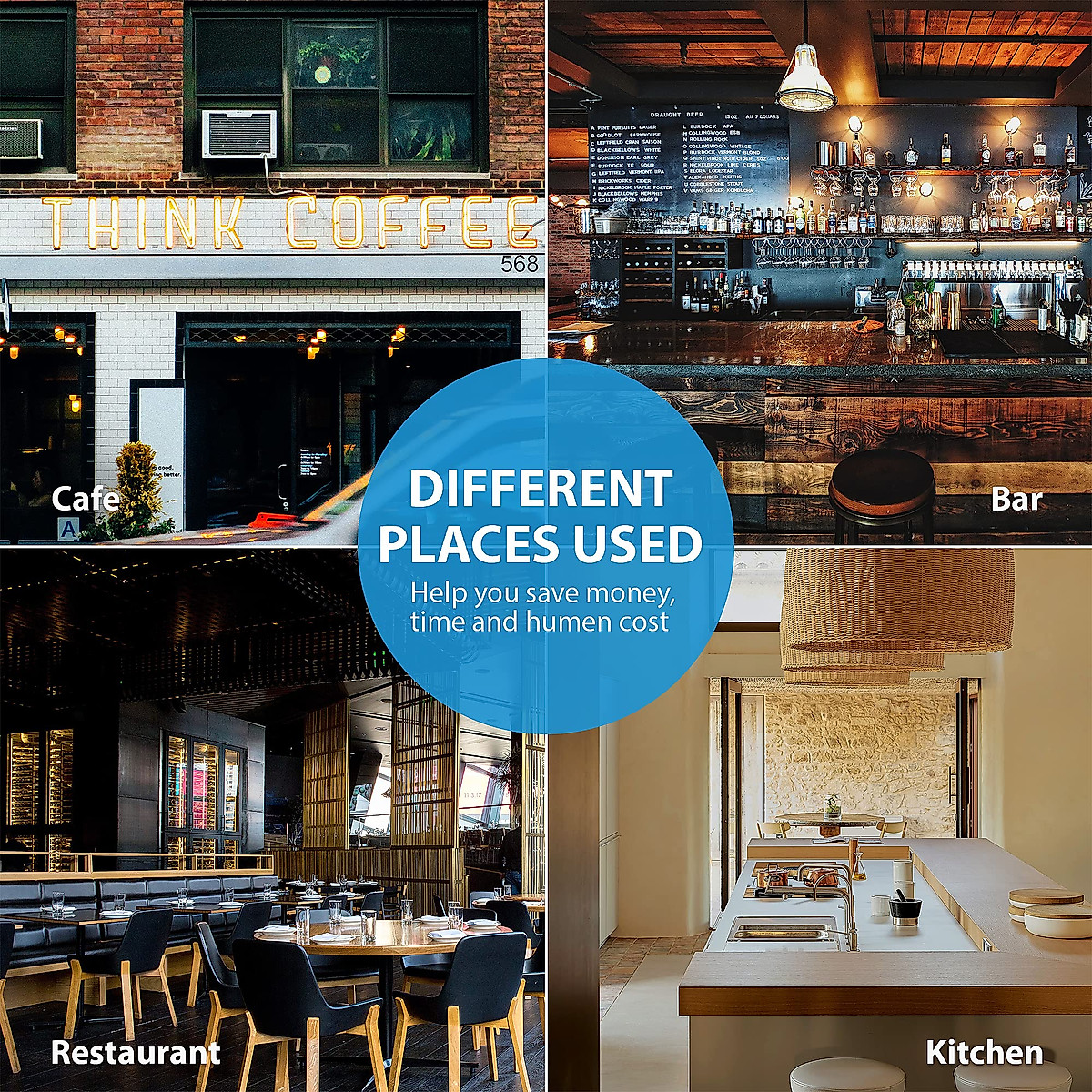 Glass Rinser for Kitchen Sink, Quick Bottle Washer Accessories, Stainless Steel Glass Washer For Sink, Automatic Faucet Glass Rinser, Cup Cleaner Sink Attachment for Home, Cafe or Bar, Brushed Nickel