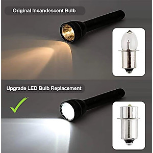 TRLIFE Maglight LED Bulb, Maglight Bulb Replacement for 3-16 C&D Cells Flashlight, 3W Maglight LED Converter Replacement Bulbs for 4V 5V 6V 12V 18V Maglight Flashlight(2 Pack)