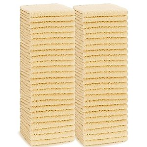 Simpli-Magic Cotton Washcloths, Pack of 48, 12” x 12”