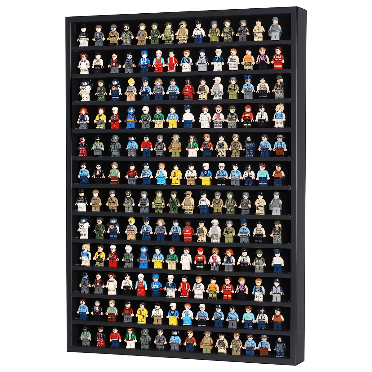 DisplayGifts Open Front Hot 1:64 Scale Toy Cars Wheels Matchbox Display Case Die-cast Model Cars Storage Cabinet - NO Door Cover in The Front (Black) - 26.5 X 18.75 X 3 Inches