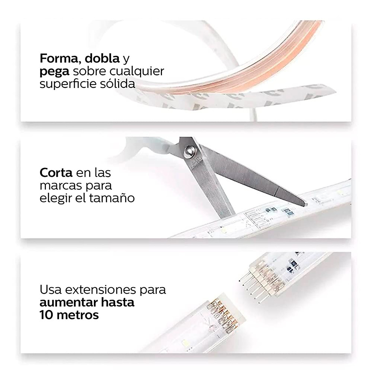 Philips 800268 Hue LightStrip Plus Dimmable LED Smart Light Extension (Compatible with Amazon Alexa, Apple HomeKit, and Google Assistant)