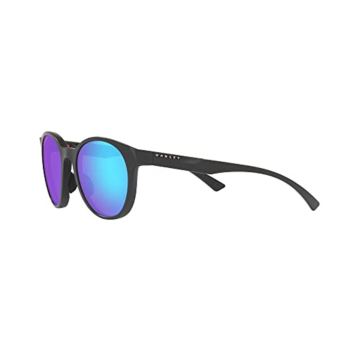 Oakley Women's Oo9474 Spindrift Round Sunglasses, Matte Carbon/Prizm Sapphire Polarized, 52 mm