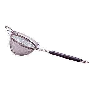 LiveFresh Fine Mesh Stainless Steel Mini Tea Strainer with Non Slip Handle - 3 inch - Ideal Size for Straining Teas and Cocktails or Sifting Flour, Sugar, Spices, and Herbs