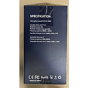 Smalody TV Speakers, Home Theater Speaker Wireless Audio Sound bar TV Speaker + Bass Subwoofer, Bluetooth Enabled/Optical/AUX/COAXIAL Inputs/Remote Control