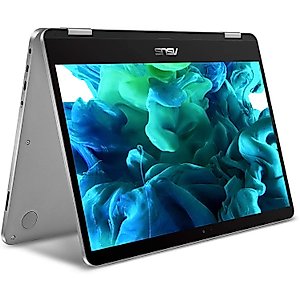 ASUS VivoBook Flip 14 2-in-1 Convertible Laptop, 14" HD Touchscreen Display, Intel Pentium Silver N5030 CPU, 4GB DDR4 RAM, 128GB Storage, Windows 10 Home in S Mode, Grey, TP401MA-AH21T