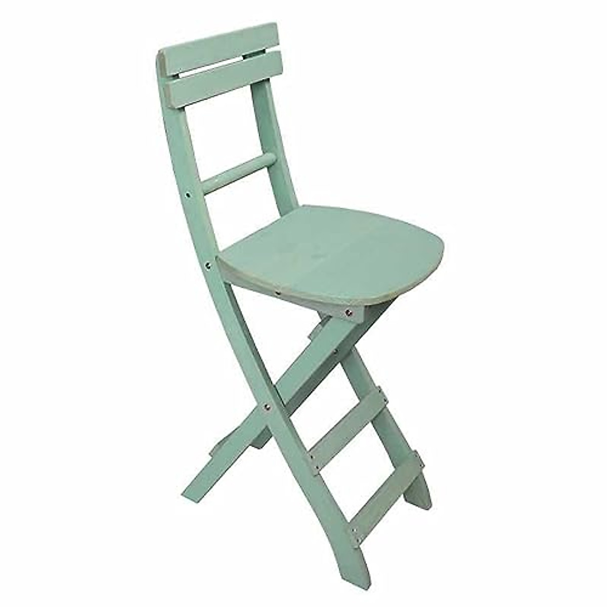 Folding Bar Stool, Counter Height Stool, Dining Chair with Backrest and Footrest, Bamboo, Foldable Outdoor Leisure Chair for Home Kitchen(Green)