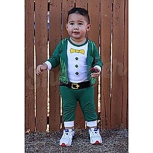 Singcoco Mutiggee Baby Boys St.Patrick's Day shamrock Romper (Green,6-12 Months)