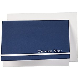 Great Papers! Midnight Blue Thank You Cards with Envelopes, 4.875"x3.375", 24 Count (10646)