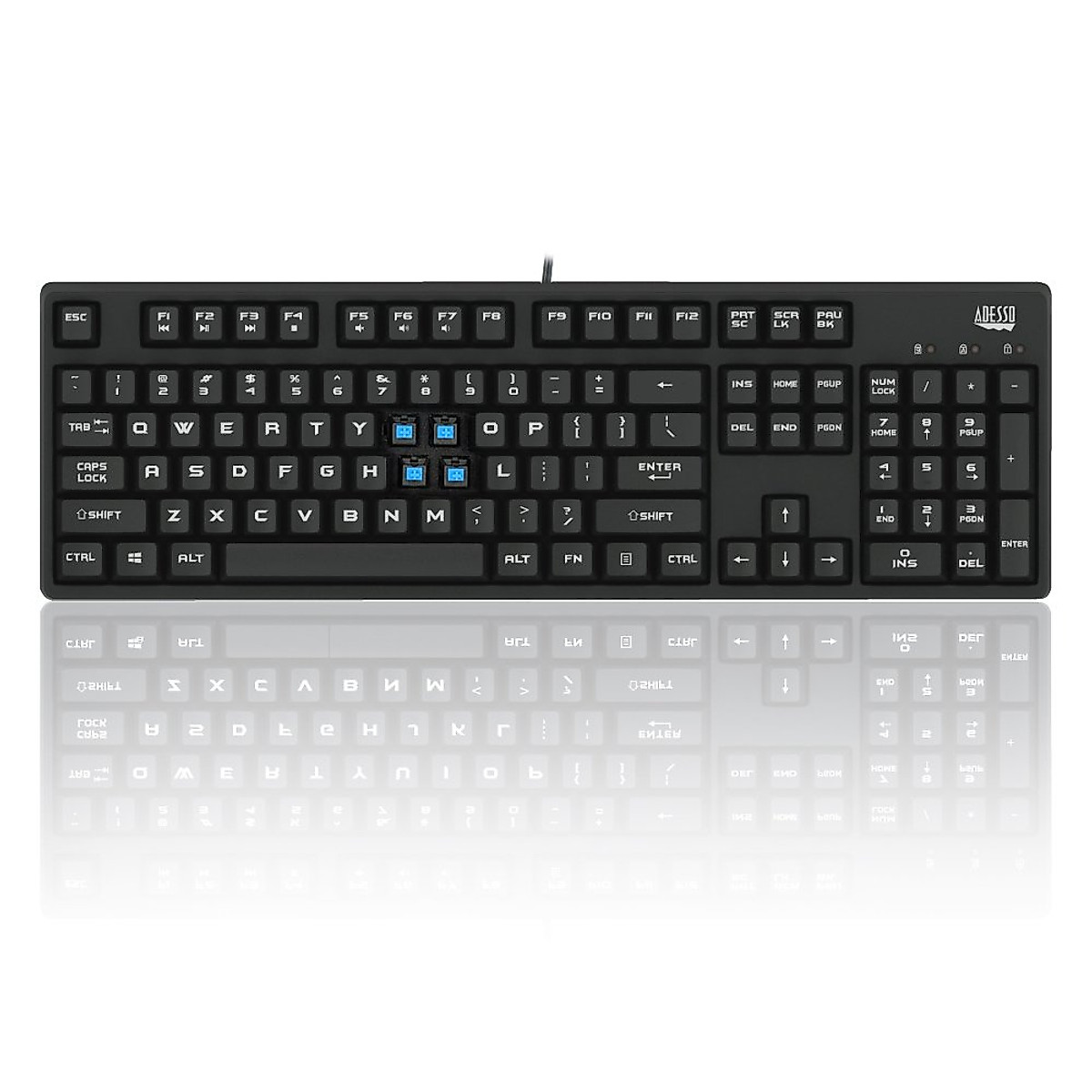 Adesso AKB-635UB- Easy Touch 635 - Full Size Mechanical Gaming Keyboard