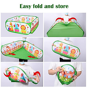 BEESTECH Toddler Ball Pit, Large Pop Up Animal Ball Pits, Play Tent for Babies Toddlers Boy Girls 1, 2, 3 Years Old, Indoor Outdoor Play(Balls Not Included)