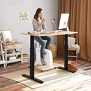 Tangkula Dual Motor Electric Standing Desk Frame, Height & Width Adjustable Motorized Sit Stand Desk Base, Ergonomic Standing Up Workstation w/Memory Controller