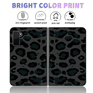 RYUITHDJP for Microsoft Surface Duo 2 Case 8.3" Black Leopard Design for Microsoft Surface Duo 2 Phone Case Stylish Shockproof Cover