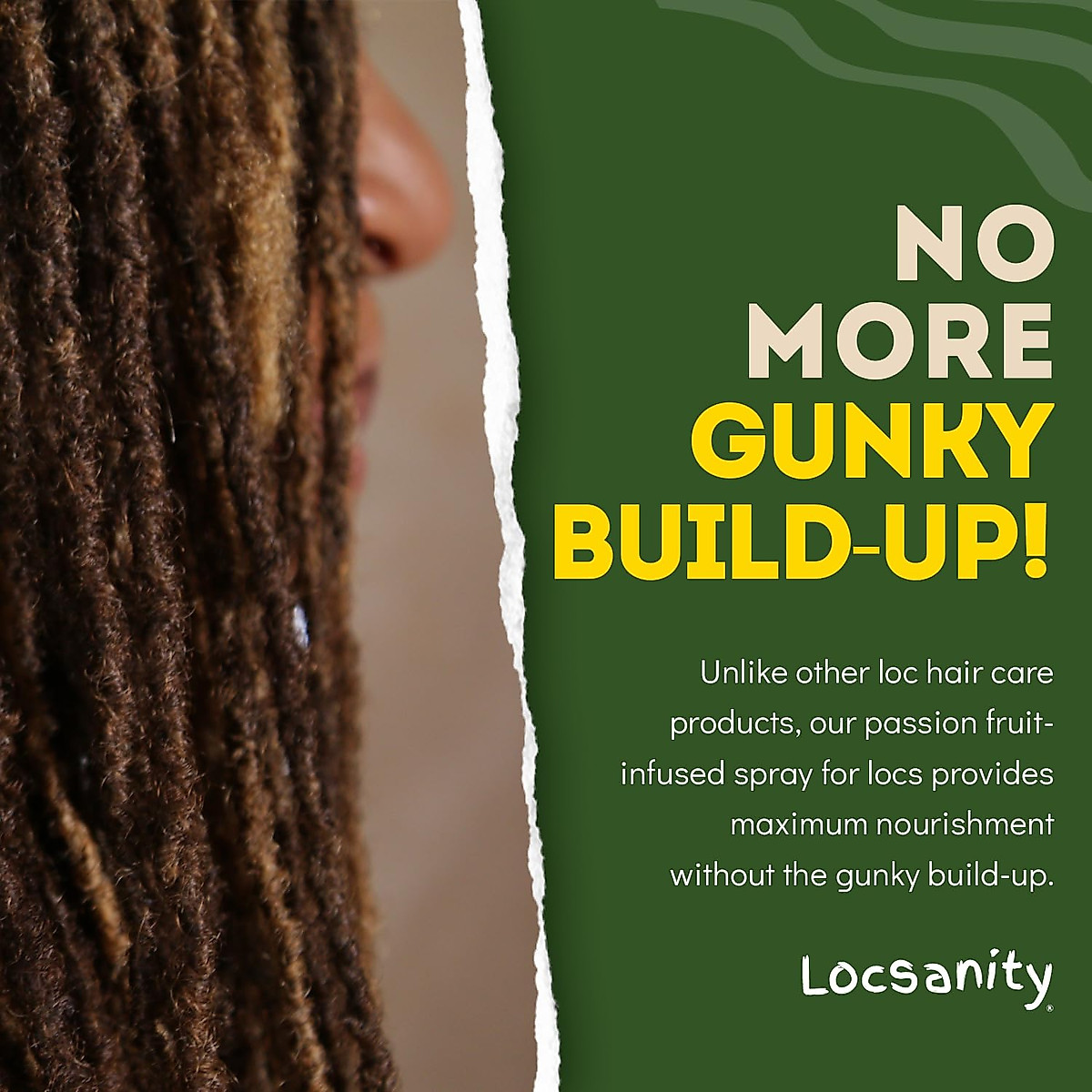 Locsanity Daily Moisturizing Spray for Dull, Dry Locs – Passion Fruit Hair and Scalp Moisturizer for Dreadlocks, Sisterlocks, Microlocks, Braids to Control Oil and Frizz (8 fl oz)