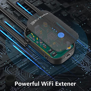 WiFi Extender 1200mbps| Covers Up to 1000 Sq. Ft and 20 Devices | WiFi Extender Signal Booster for Home |Ethernet Port, Access Point and Wall Plug