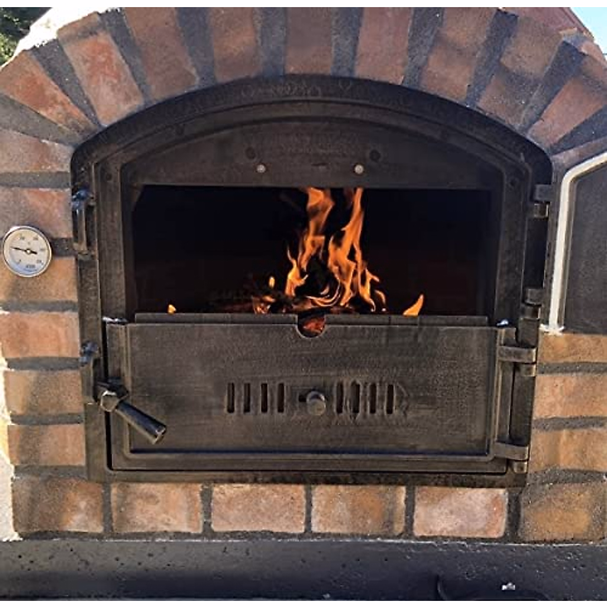 Authentic Pizza Ovens Rustic Lisboa Traditional Brick Premium Pizza Oven, Wood Fire Outdoor Oven