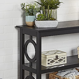 Decor Therapy Grafton Two Shelf Bookcase, Black Medium