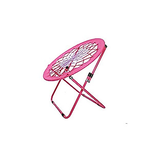 Camp Field Camping and Room Bungee Folding Dish Chair for Room Garden and Outdoor (Pink)